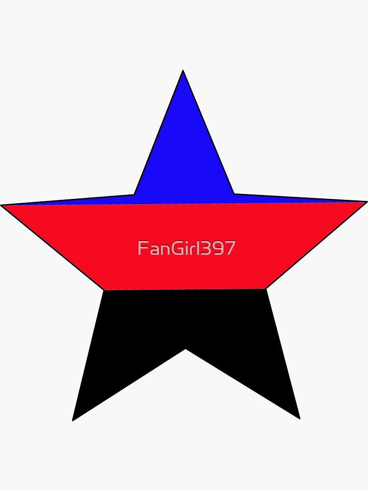 "Polyamorous Flag Star Art" Sticker for Sale by FanGirl397 | Redbubble