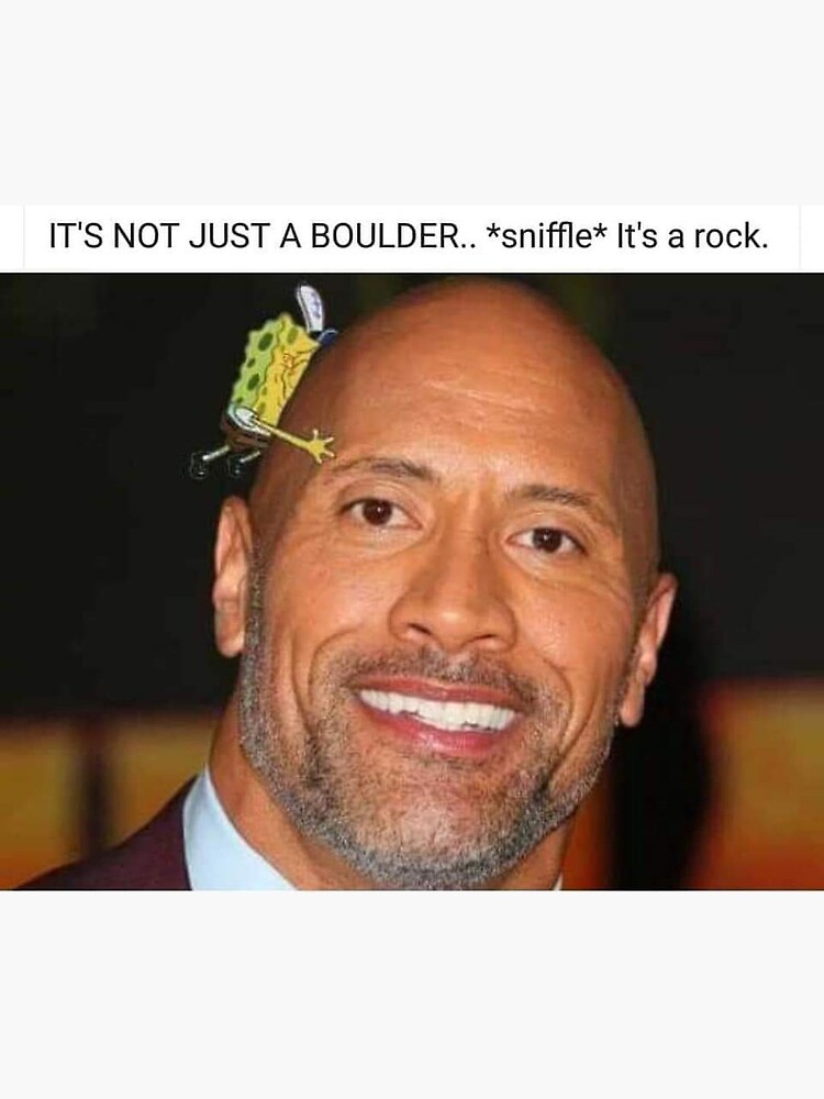 "Spongebob Boulder - It's a Rock" Sticker by DrJaysAnatomy | Redbubble