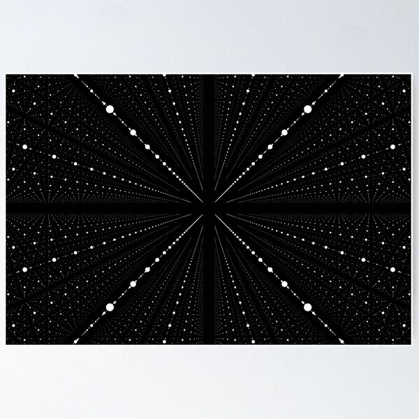 "Infinity Space Dots -Black-" Poster for Sale by lematworks | Redbubble
