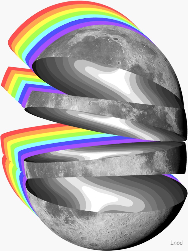 "Spaced Out (Rainbow)" Sticker by Lnod | Redbubble