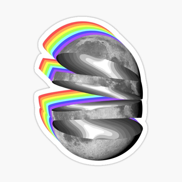 "Spaced Out (Rainbow)" Sticker by Lnod | Redbubble