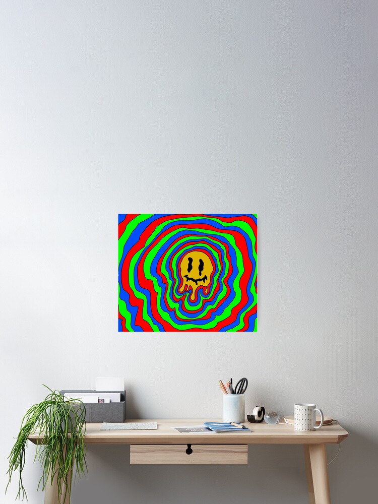 "trippy smile" Poster for Sale by catcusdream | Redbubble