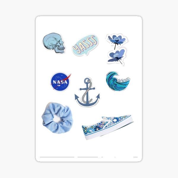 "Blue sticker pack" Sticker by fatima2010 | Redbubble