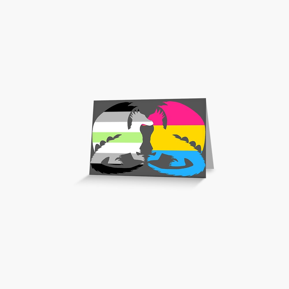 Agender Pansexual Pride Dragons Greeting Card For Sale By