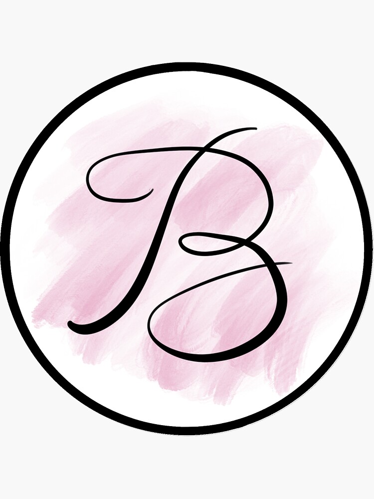 "Letter B Initial Pink Watercolor" Sticker for Sale by CassidyHoium ...