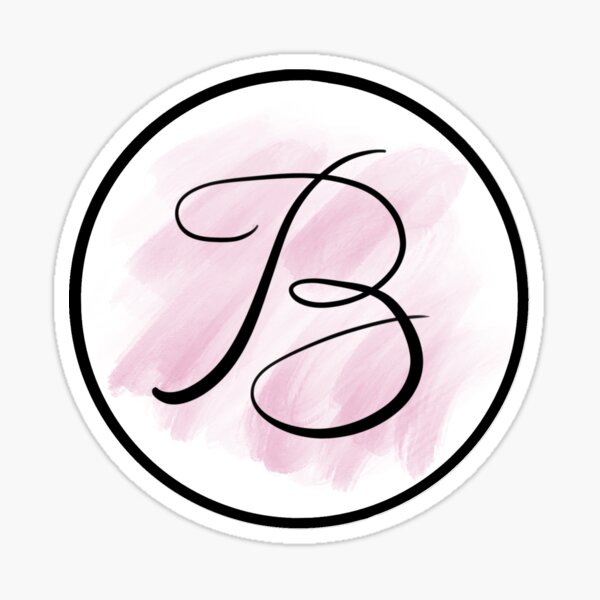 "Letter B Initial Pink Watercolor" Sticker for Sale by CassidyHoium ...