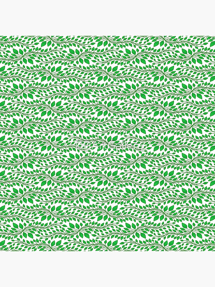 "Green Vines Meandering Leaves Vegetation Pattern" Poster by ...