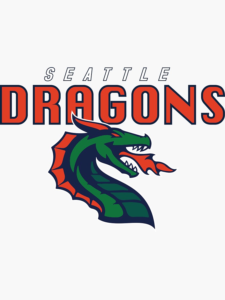 "Seattle Dragons! XFL" Sticker for Sale by eyelikesharx | Redbubble