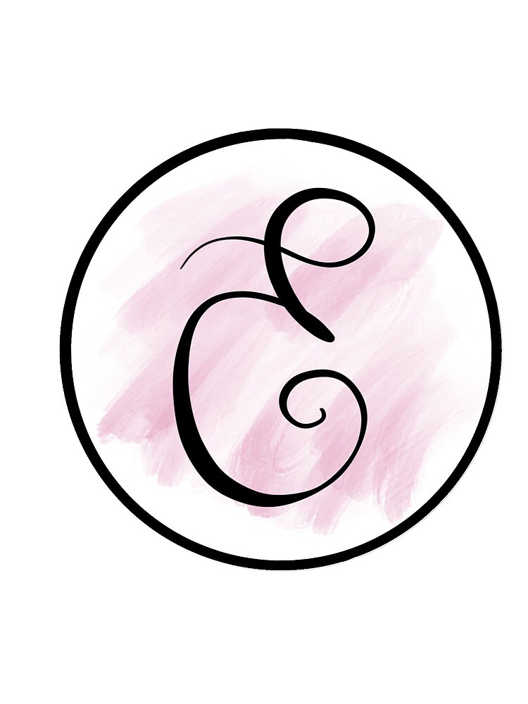 "Letter E Initial Pink Watercolor" Art Print by CassidyHoium | Redbubble