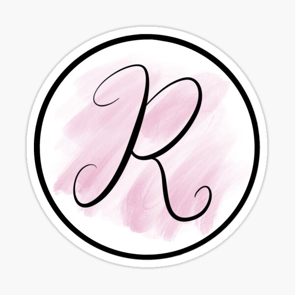 "Letter R Initial Pink Watercolor" Sticker for Sale by CassidyHoium ...