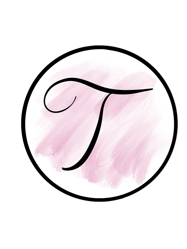 "Letter T Initial Pink Watercolor" Art Print for Sale by CassidyHoium ...