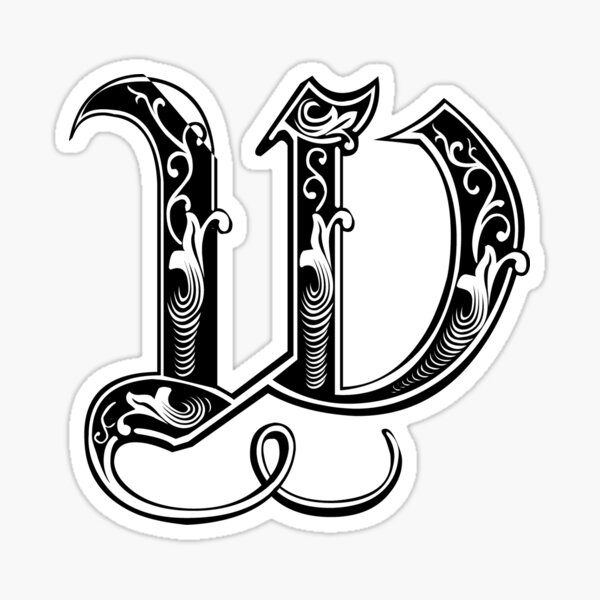 "The Royal Letter W" Sticker for Sale by BenHaiqal | Redbubble