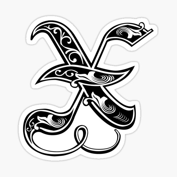 "The Royal Letter X" Sticker for Sale by BenHaiqal | Redbubble
