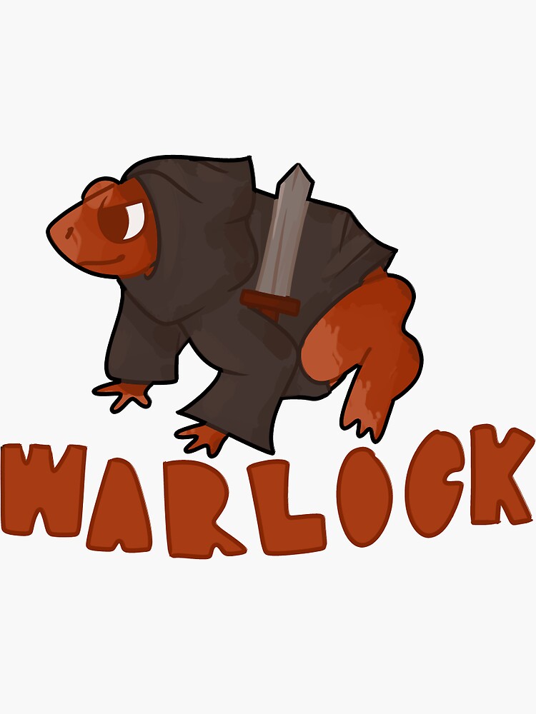 "DND Warlock Frog" Sticker by froggwizardd | Redbubble