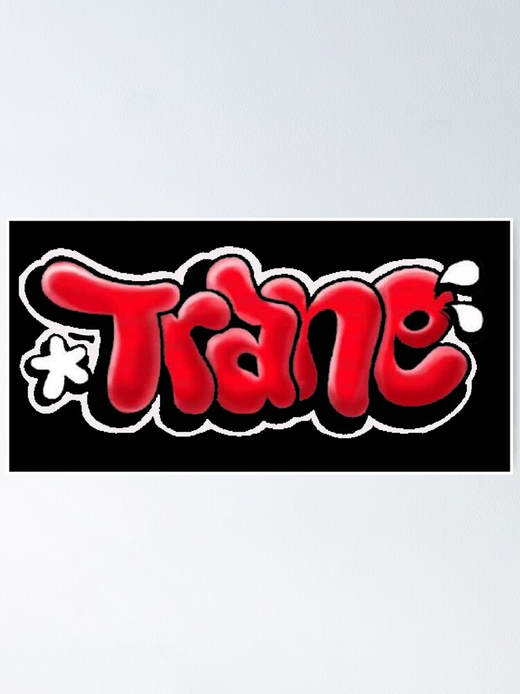 "Getting Up - Trane - Red & Black "Clean Letter" Edition #2" Poster by ...