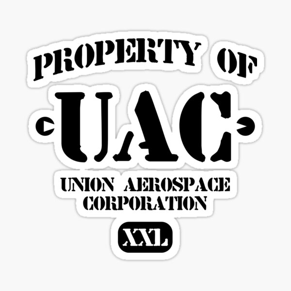"Property of UAC | Doom Eternal " Sticker by surik- | Redbubble