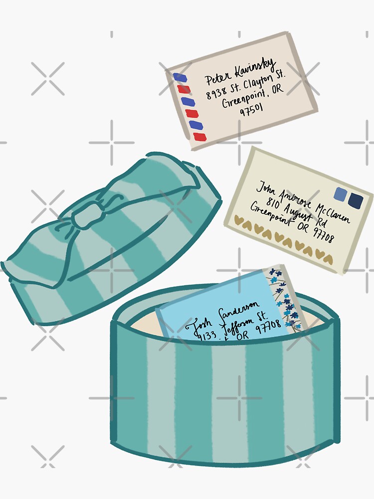 "lara jean's hat box" Sticker for Sale by workofari | Redbubble