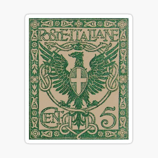 "Antique Italian Postal Stamp" Sticker for Sale by FuzzyHoney | Redbubble
