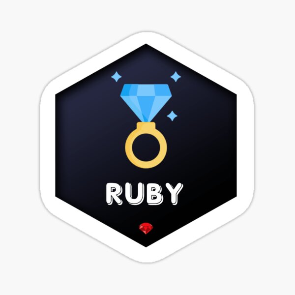 "Ruby the New logo." Sticker for Sale by Ajay400 | Redbubble