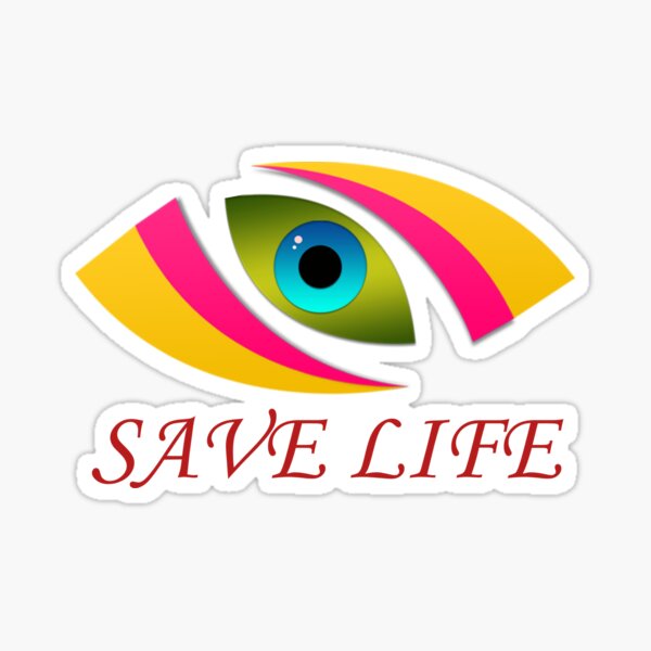 "Save life New logo." Sticker by Ajay400 | Redbubble