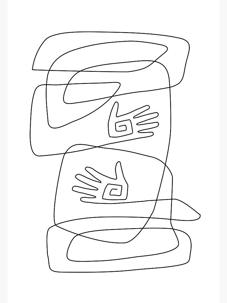 "Abstract Hug - One Line Art" Art Print for Sale by TheRedFinch | Redbubble