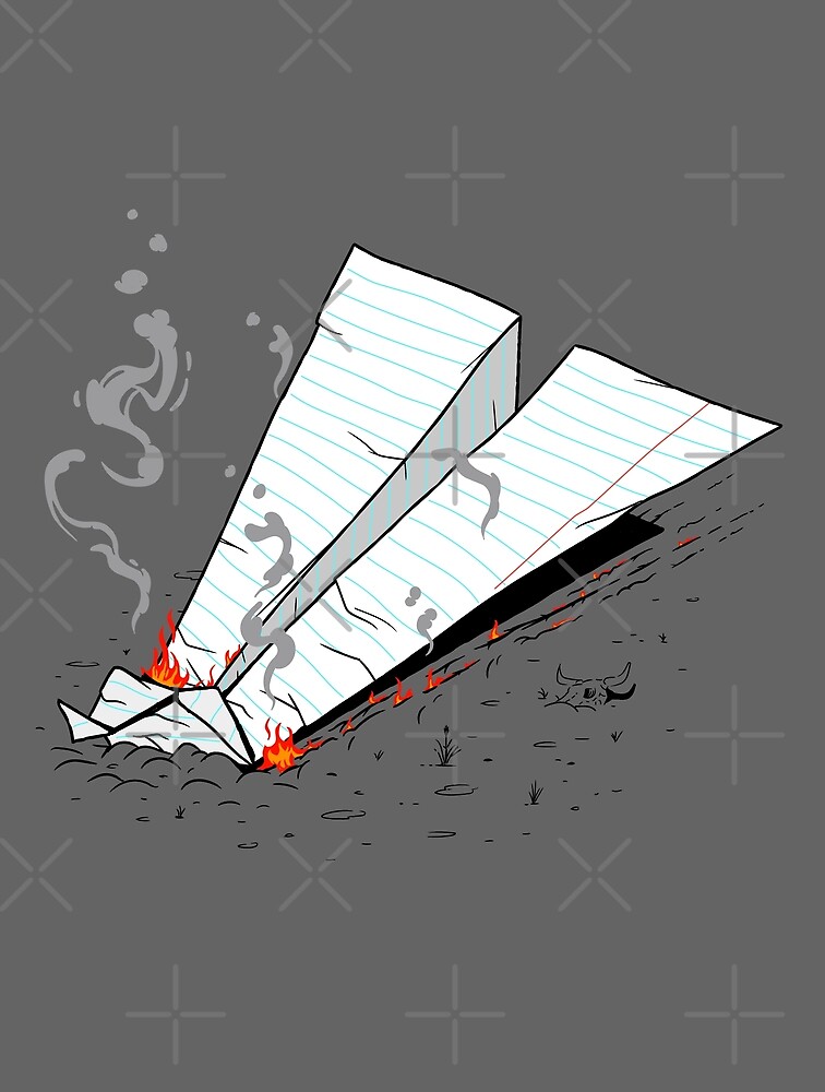 "Paper Plane Crash" by Gamma-Ray | Redbubble