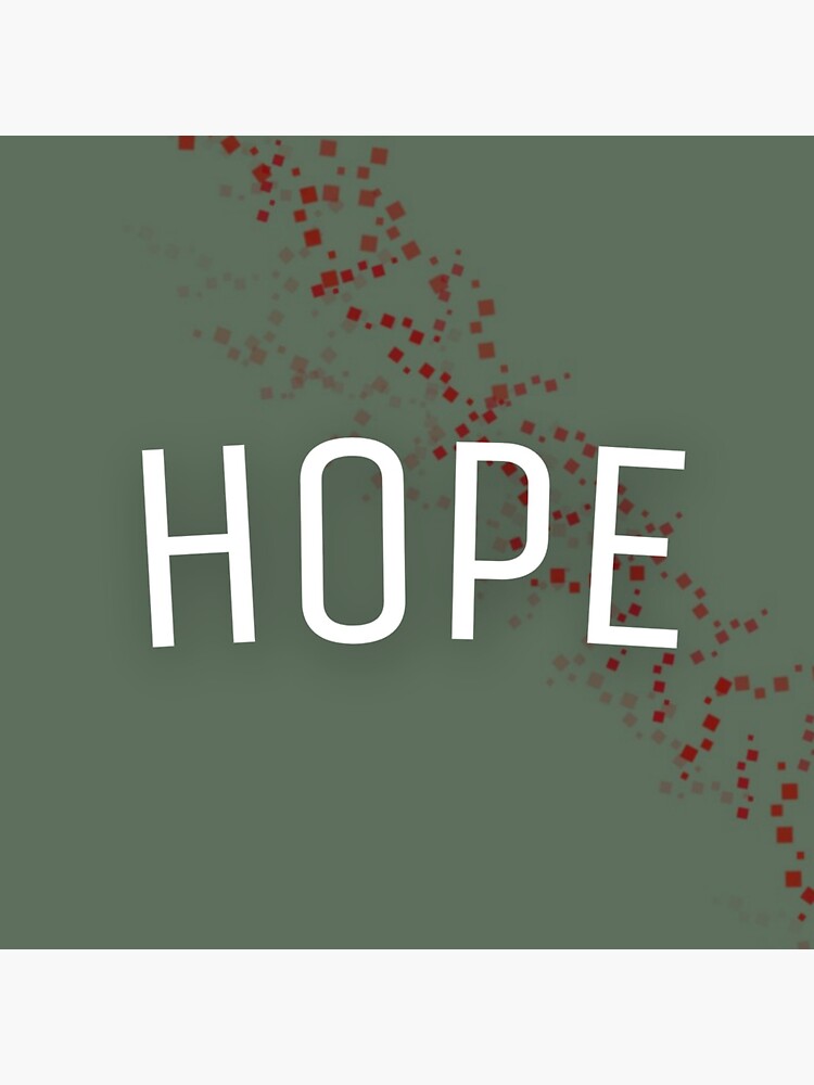 "Hope Red Squares" Sticker for Sale by Kanrax2 | Redbubble
