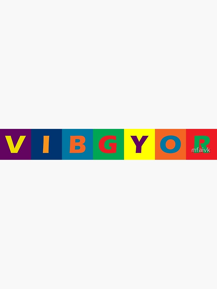 "VIBGYOR Colors" Poster by mfaivk | Redbubble