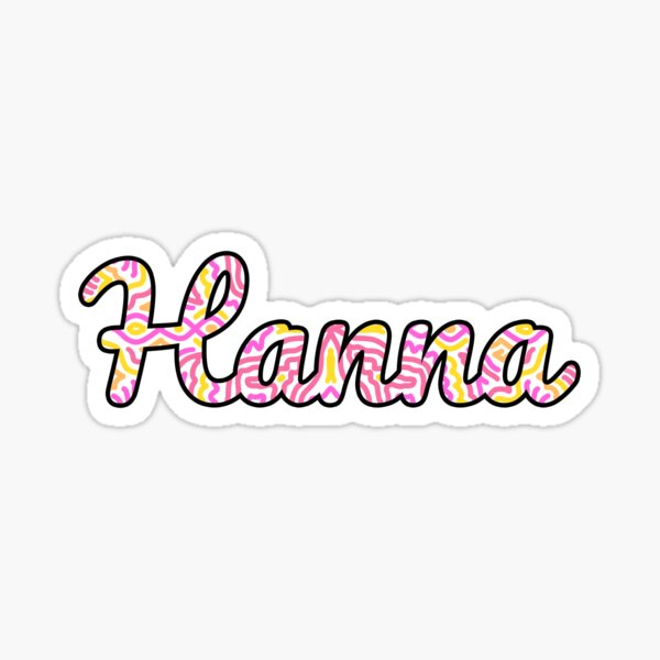 Pegatina «Nombre manuscrito Hanna» de inknames | Redbubble