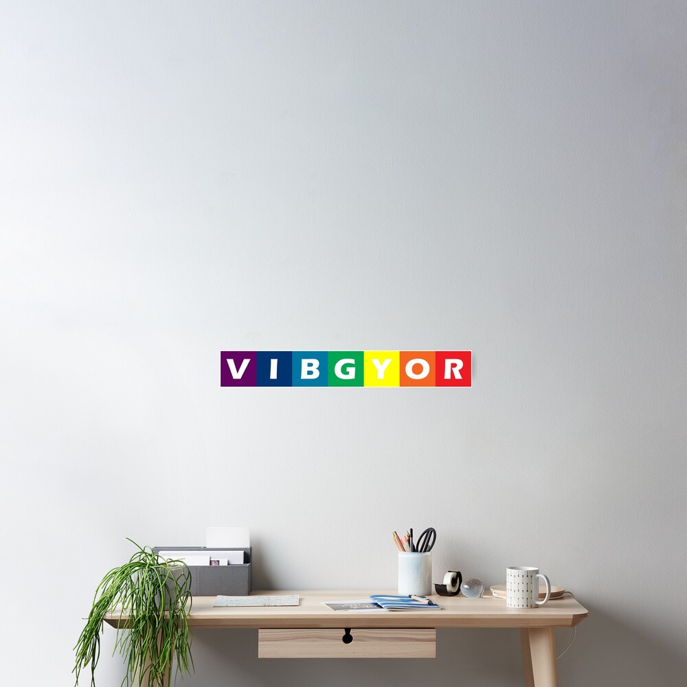 "VIBGYOR Colors" Poster for Sale by mfaivk | Redbubble