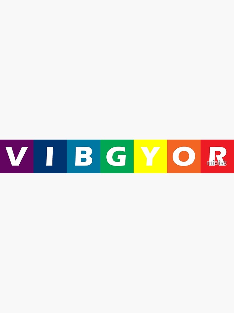 "VIBGYOR Colors" Poster for Sale by mfaivk | Redbubble