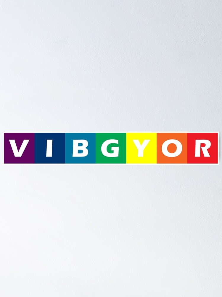 "VIBGYOR Colors" Poster for Sale by mfaivk | Redbubble