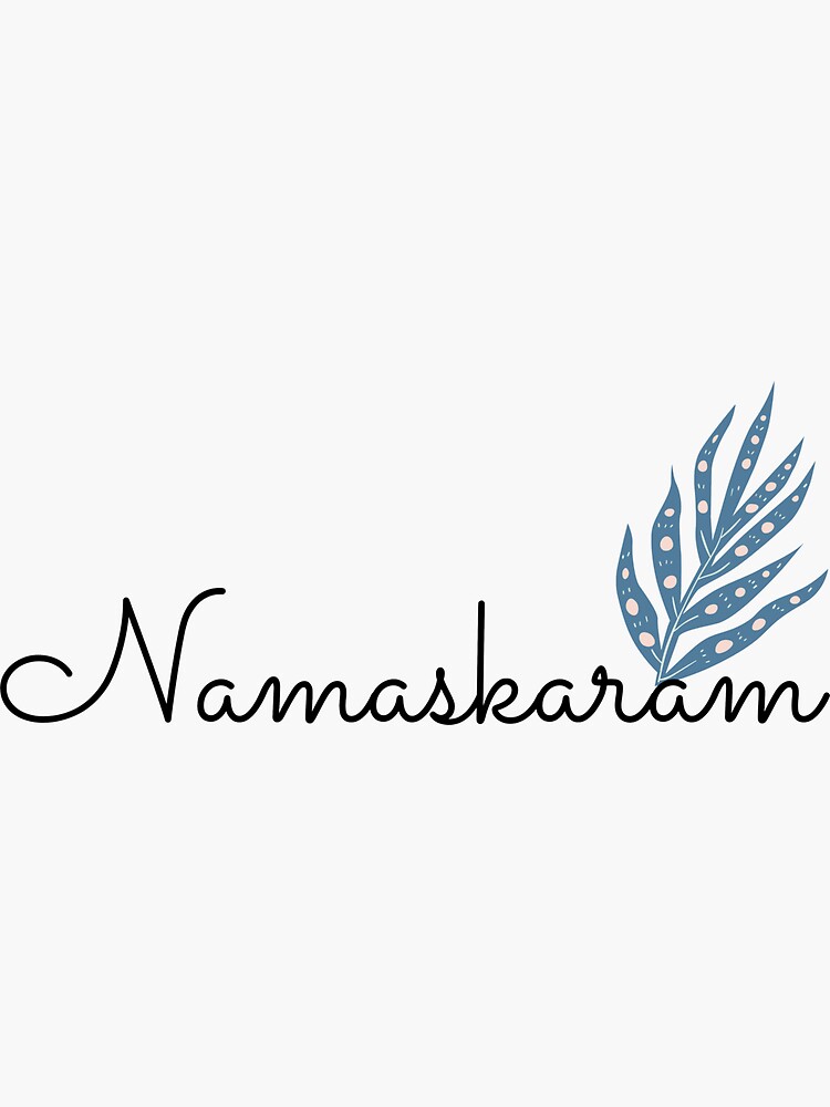 "Namaskaram" Sticker for Sale by Piyushprints007 | Redbubble