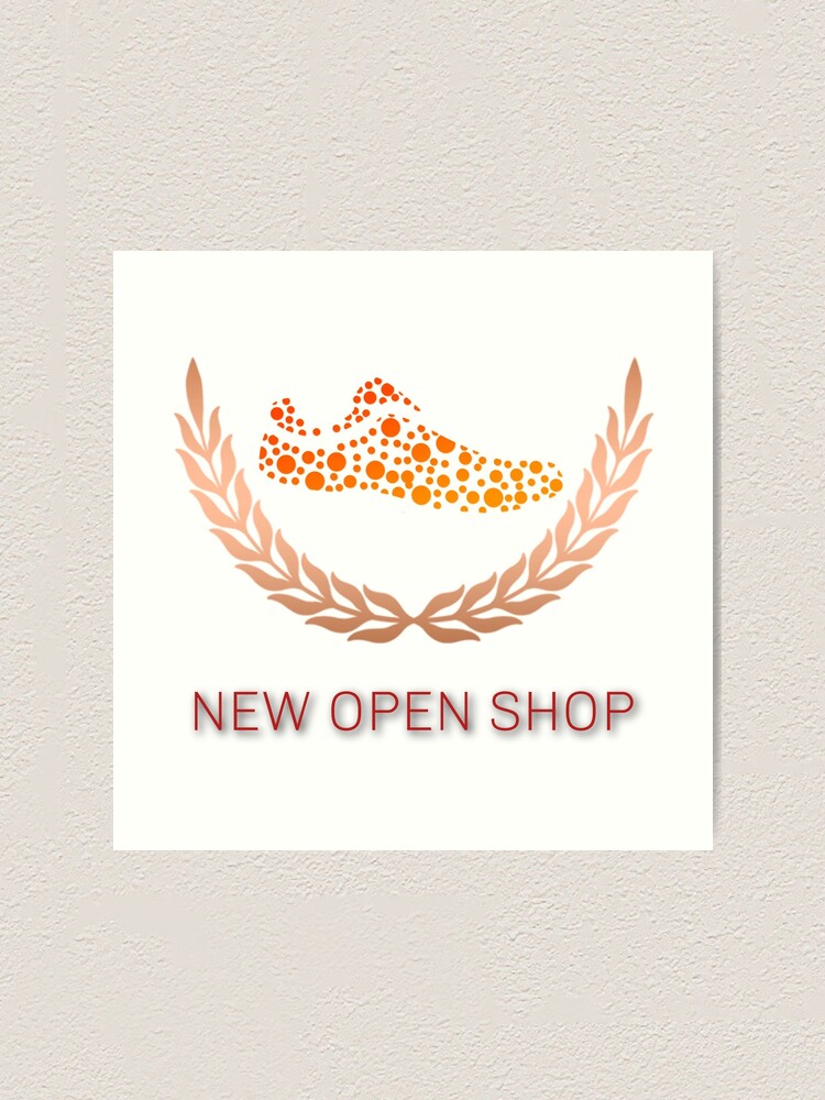 "New Open Shop Logo." Art Print for Sale by Ajay400 | Redbubble