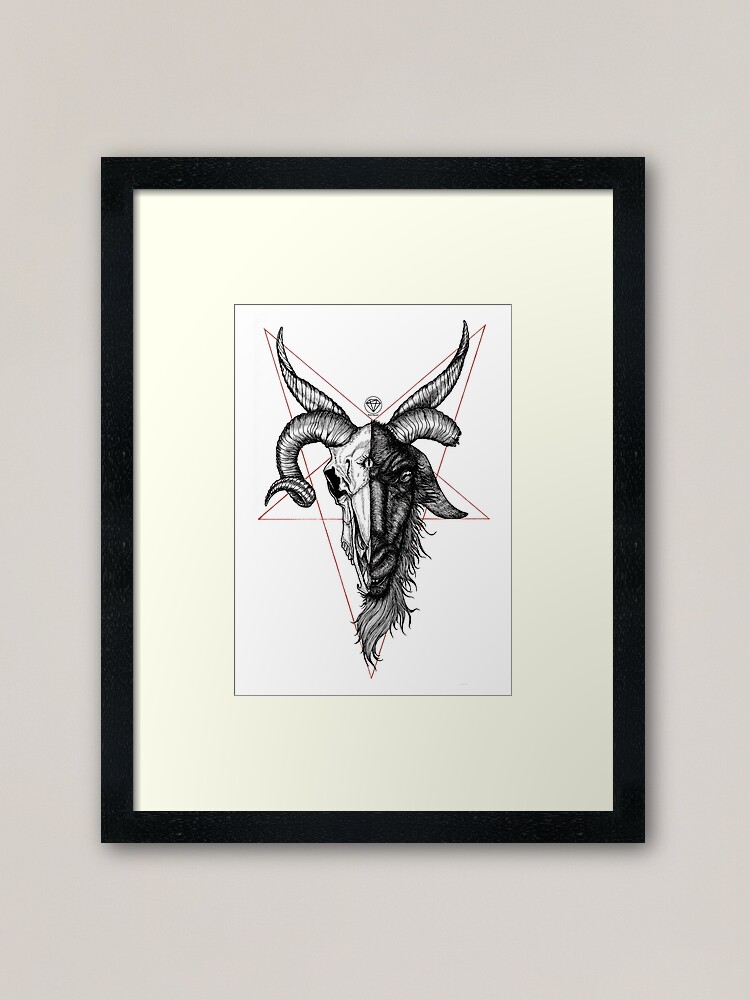 "Satanic Goat Occult" Framed Art Print for Sale by Kidsquidart | Redbubble
