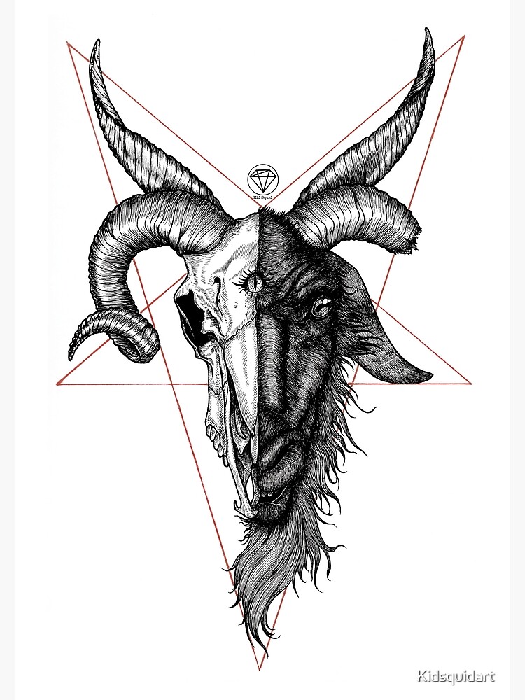 "Satanic Goat Occult" Framed Art Print for Sale by Kidsquidart | Redbubble