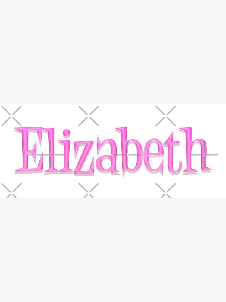 Lámina artística «Nombre de la niña Elizabeth en estilo de dibujos ...