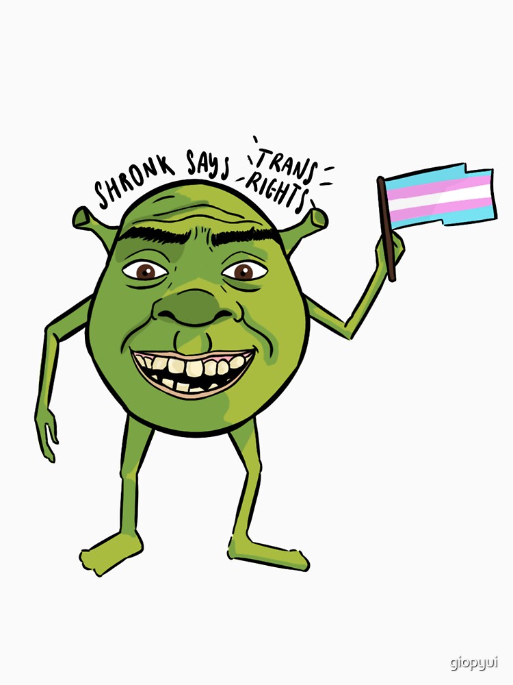 "Shrek says "Trans Rights"" T-shirt for Sale by giopyui | Redbubble ...