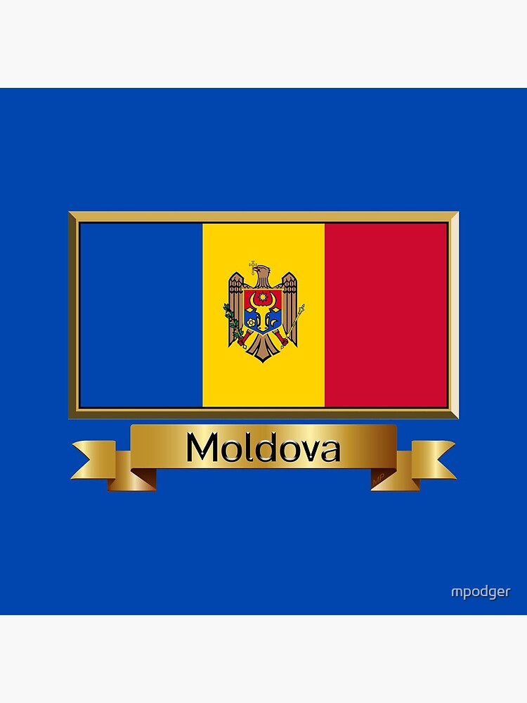 "Moldova Flag Stickers, Gifts and Products - Named" Acrylic Block for ...