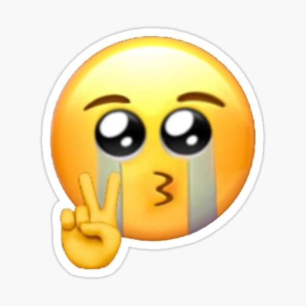 Crying Peace Sign Emoji Gifts & Merchandise | Redbubble