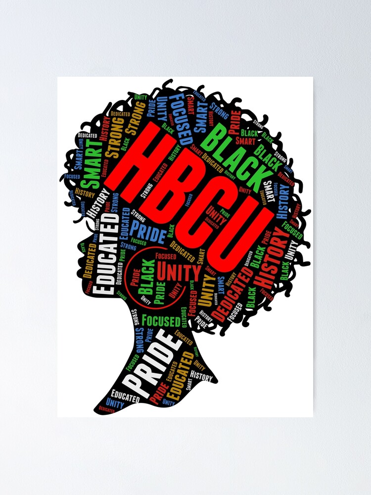 "HBCU Grad Words in Afro Art" Poster for Sale by blackartmatters ...