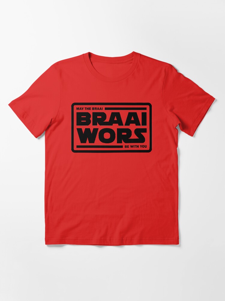 "Braai Force - Braai Wors! (Black)" T-shirt for Sale by ZA-ffer ...