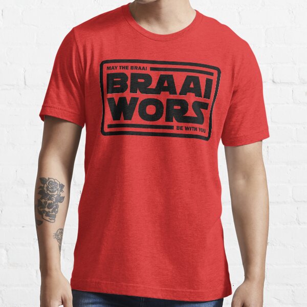 "Braai Force - Braai Wors! (Black)" T-shirt for Sale by ZA-ffer ...