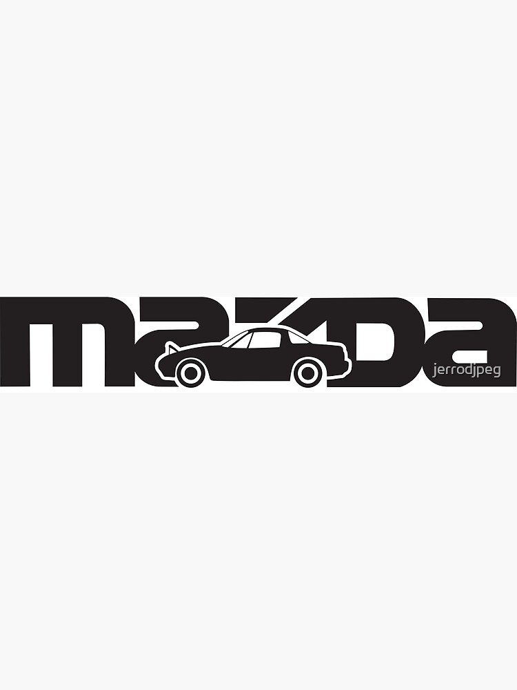 "Miata Silhouette over Mazda logo" Poster for Sale by jerrodjpeg ...