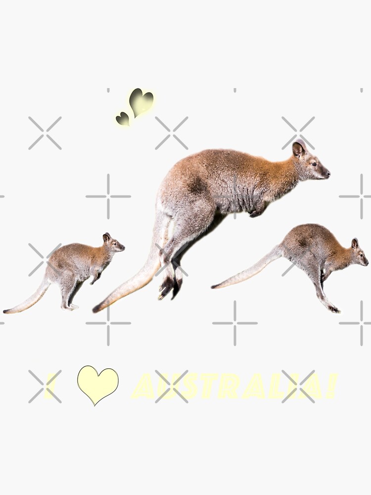 "I love Australia" Sticker for Sale by Igelchen | Redbubble