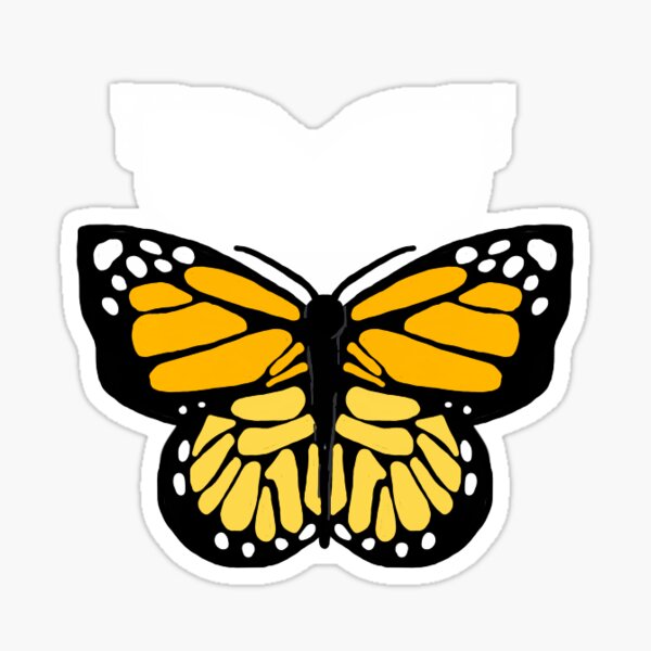"Yellow butterfly sticker" Sticker for Sale by Mmeelaj | Redbubble