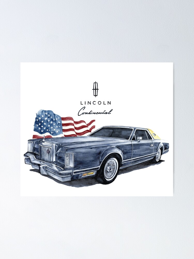 "Lincoln Continental " Poster by dareba | Redbubble