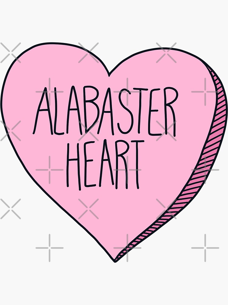 "Alabaster Heart" Sticker for Sale by smileyfriend | Redbubble