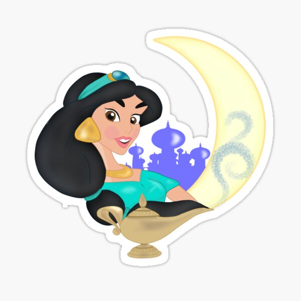 "Princess and moon" Sticker for Sale by Arlimelight | Redbubble