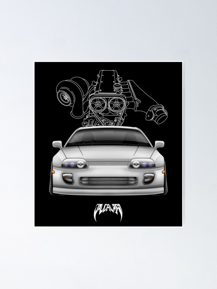 "2JZ Supra" Poster by Jalcalart | Redbubble